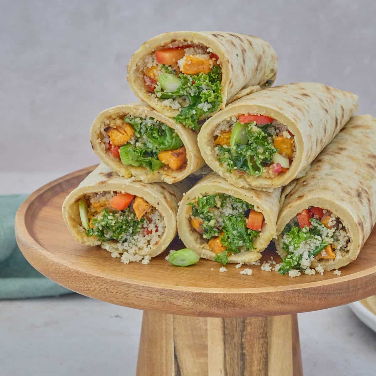 Fonio Wraps with Mango Yassa Sauce • shovelandcrunch.com