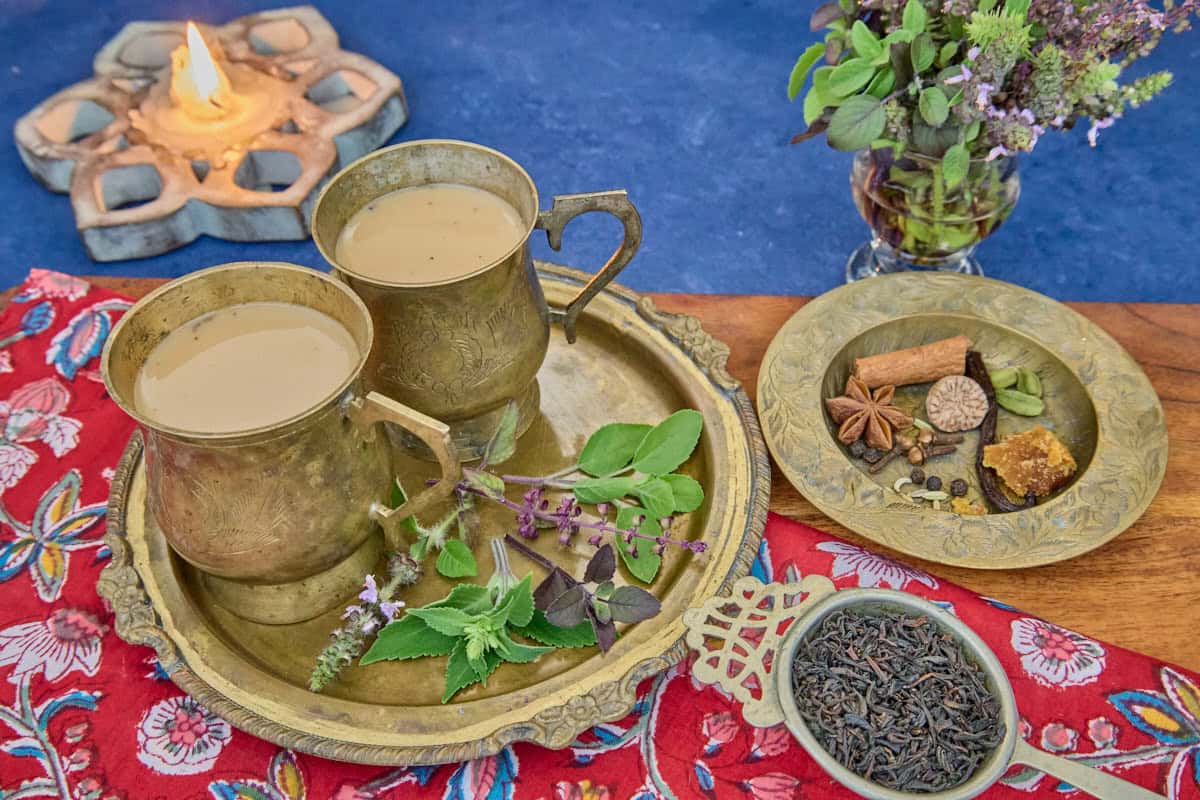 Vegan Tulsi Masala Chai Recipe • shovelandcrunch.com